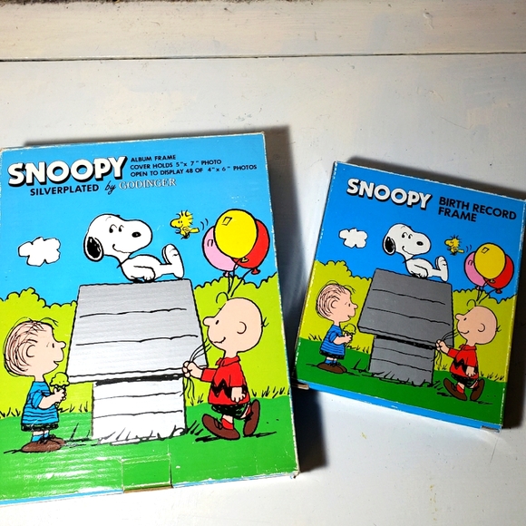 Godinger | Other | Snoopy Birth Record Frame Photo Album Set | Poshmark